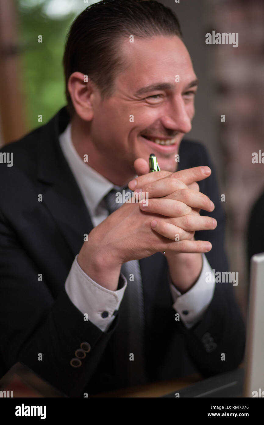 Portrait happy male ceo hi-res stock photography and images - Alamy