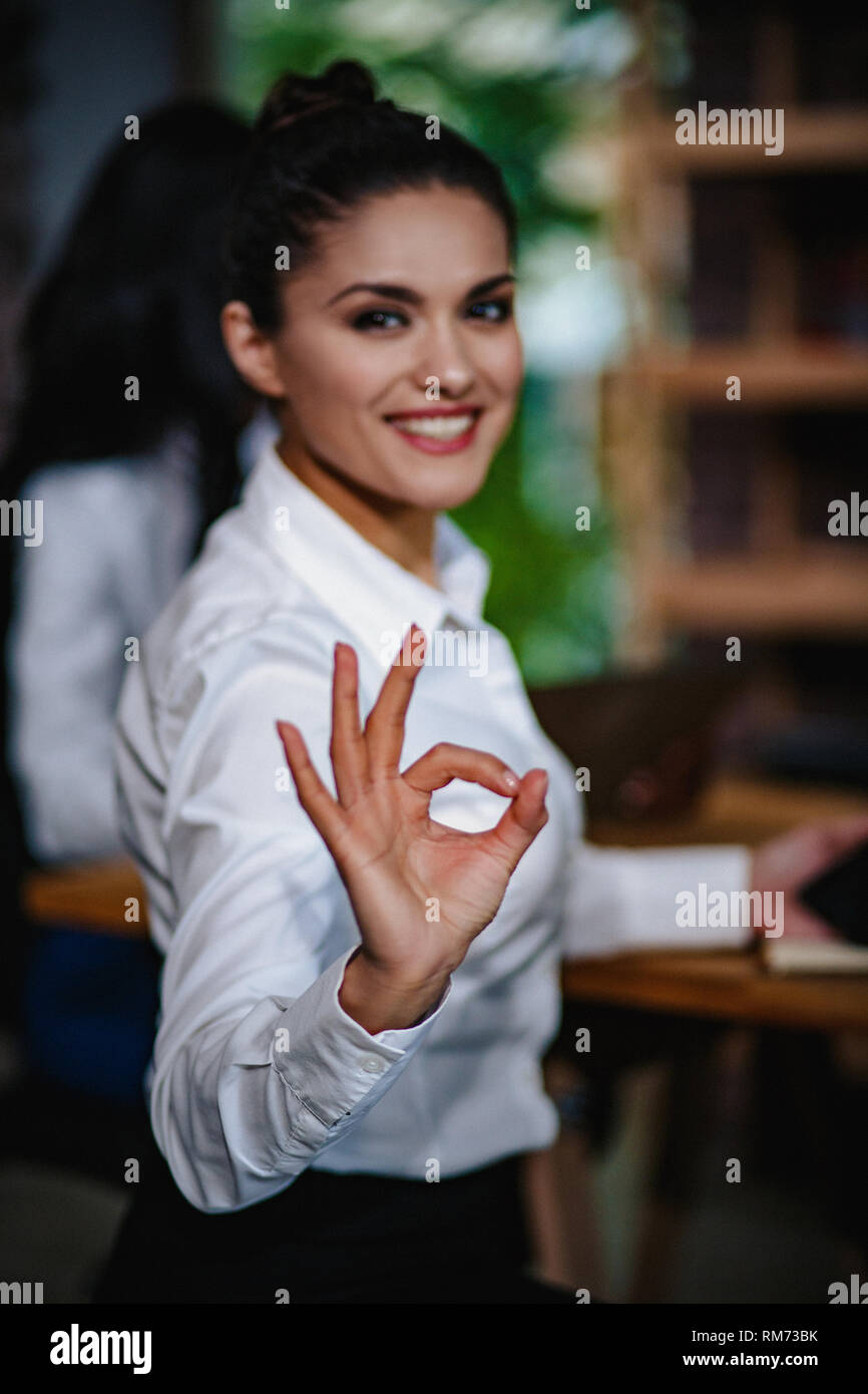 Young business woman in the office at the negotiations Stock Photo - Alamy