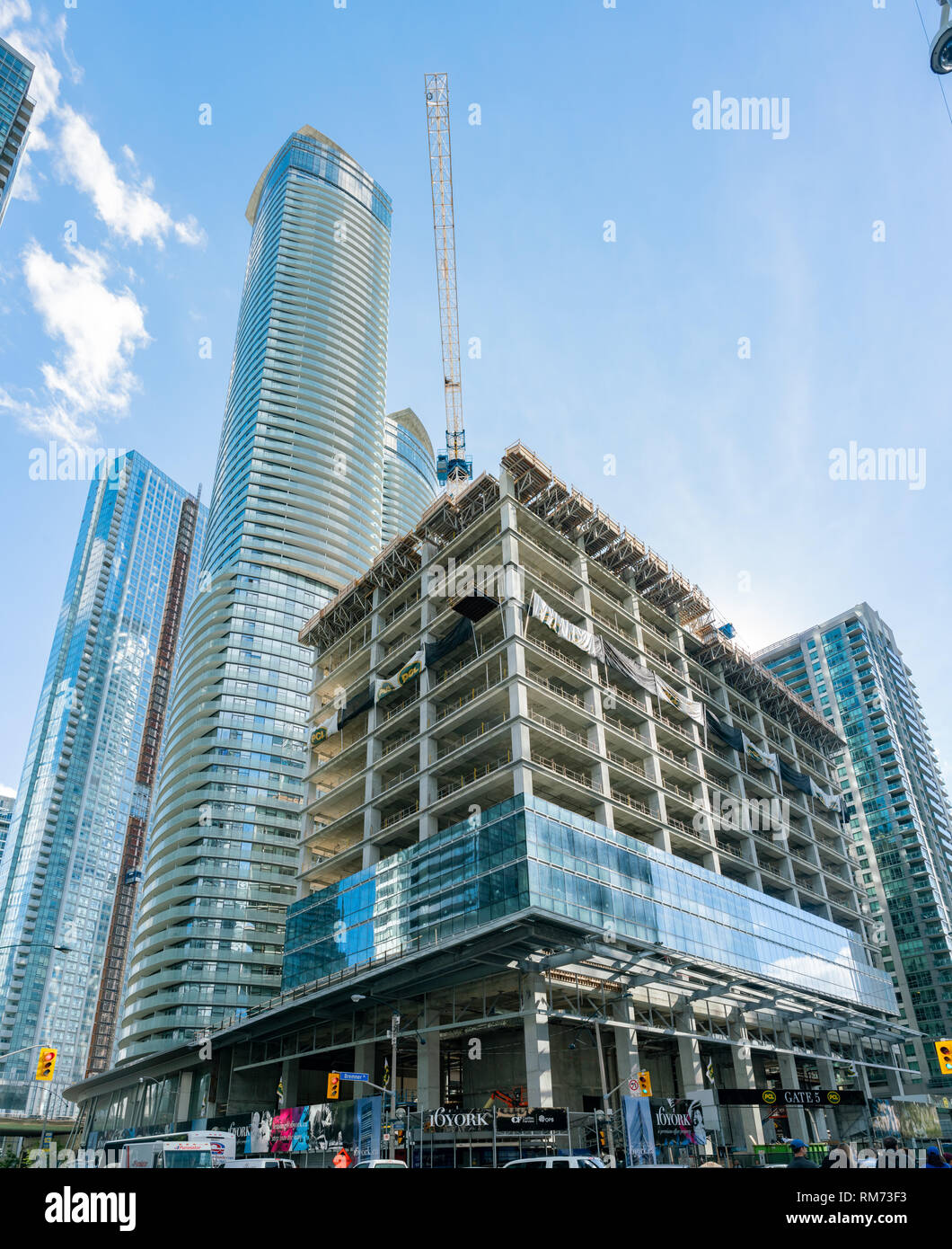 Toronto, SEP 29: Construction site in downtown area on SEP 29, 2018 at ...