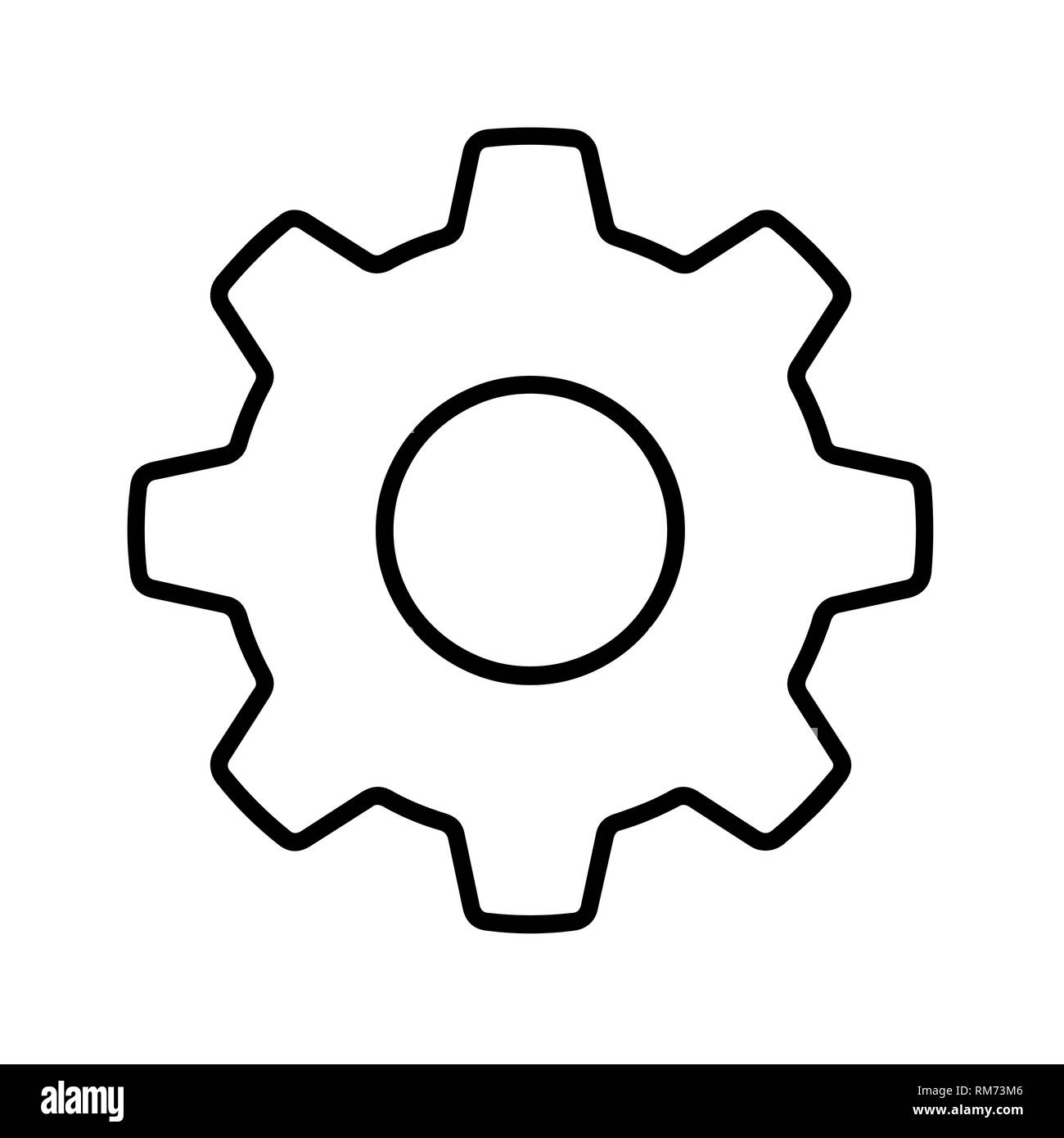 Gear symbol icon illustration Stock Photo - Alamy