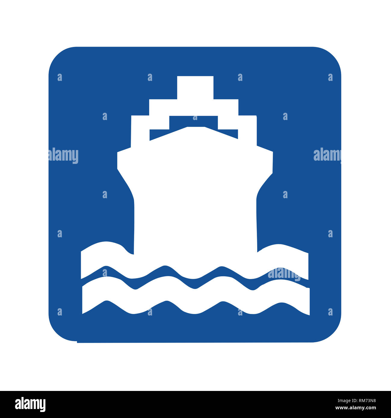 Ferry boat symbol icon Stock Photo - Alamy