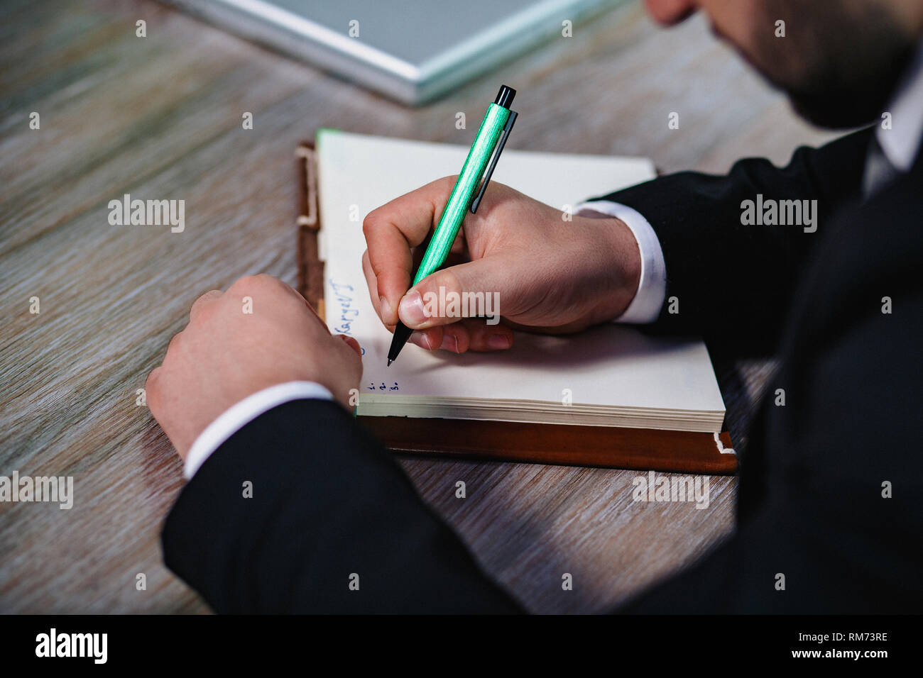 Pen man suit hi-res stock photography and images - Alamy