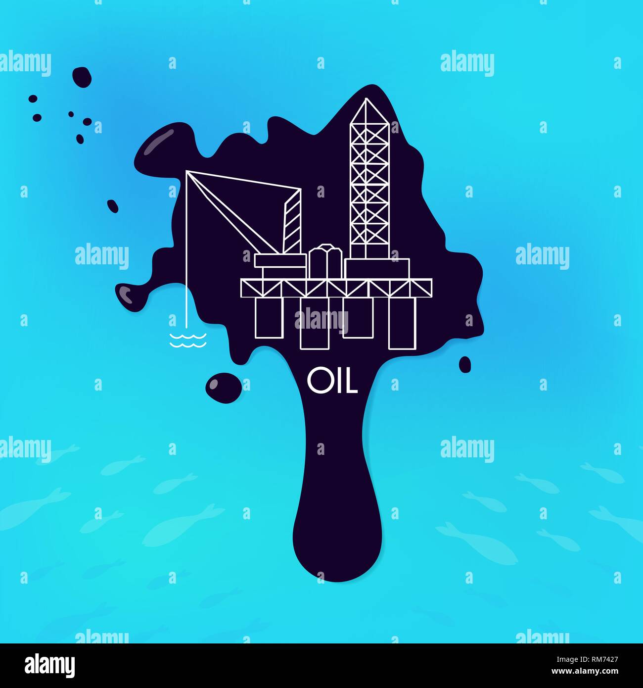 Water tower in ocean Stock Vector Images - Alamy