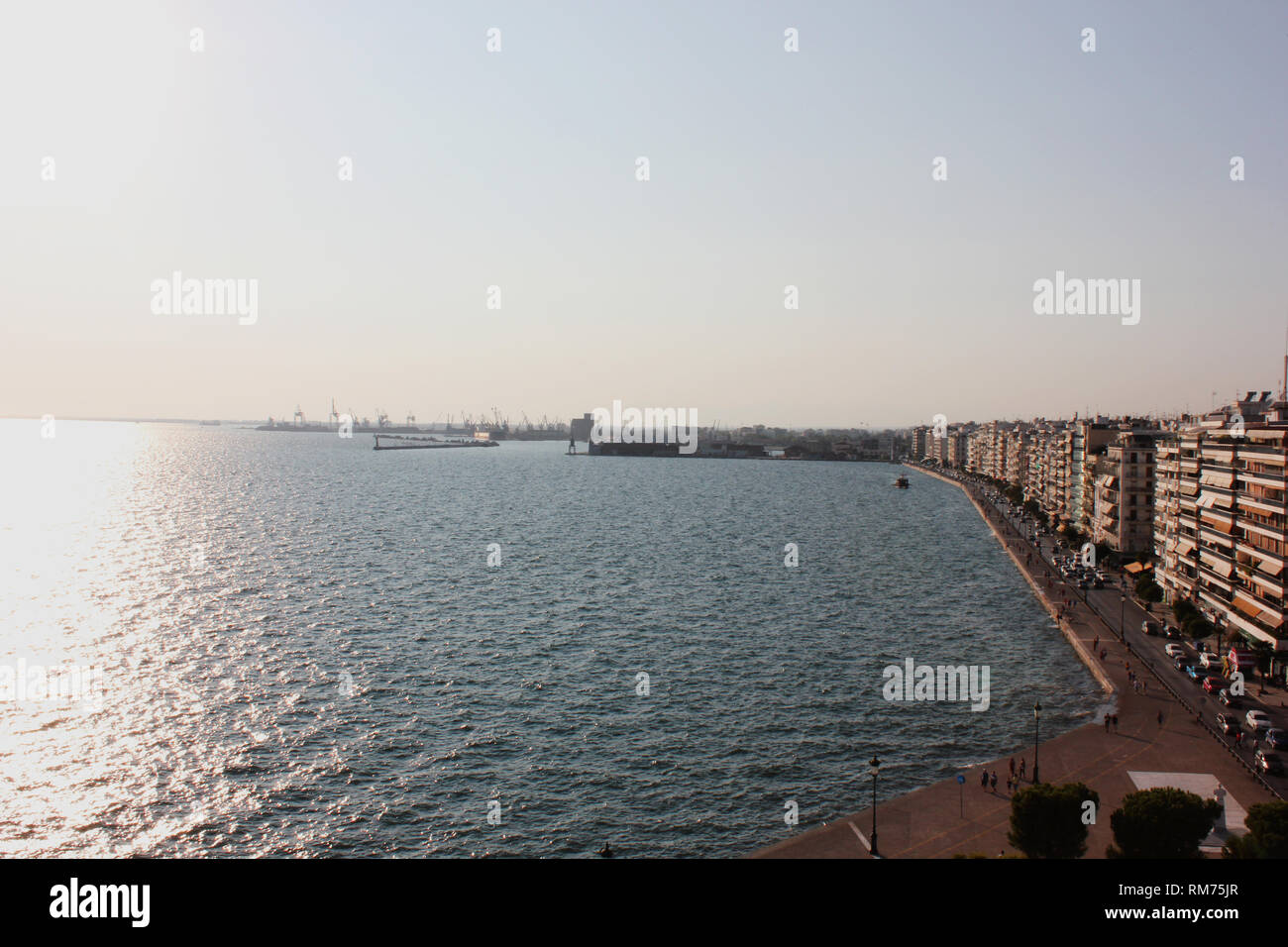 The seafront and the harbor in Thessaloniki Greece Stock Photo - Alamy