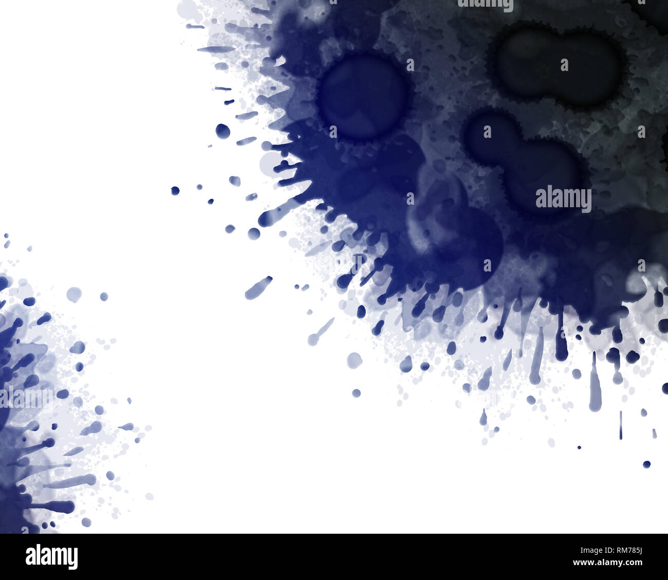 Abstract background - blue splash on white Stock Photo - Alamy