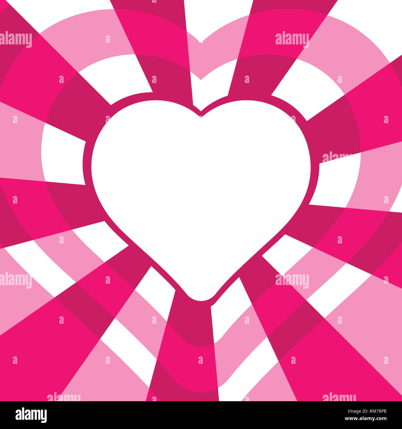Heart pattern radiation, concentration line, radial, pink valentine's ...
