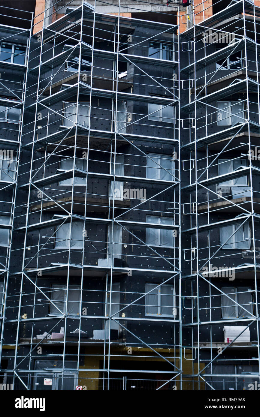 scaffolding at a construction site Stock Photo - Alamy