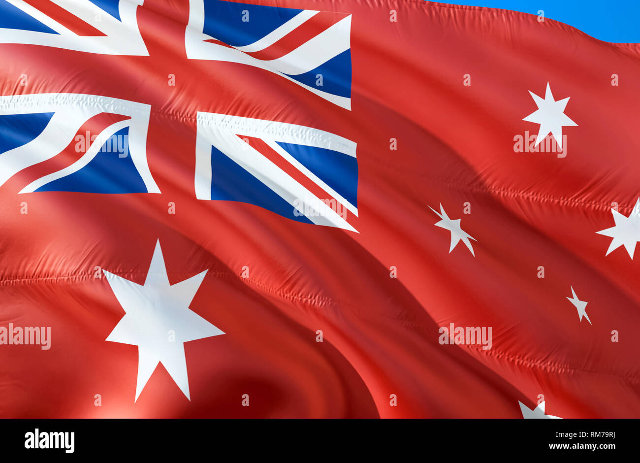 Australia Red ensign flag. 3D Waving flag design. The national symbol ...