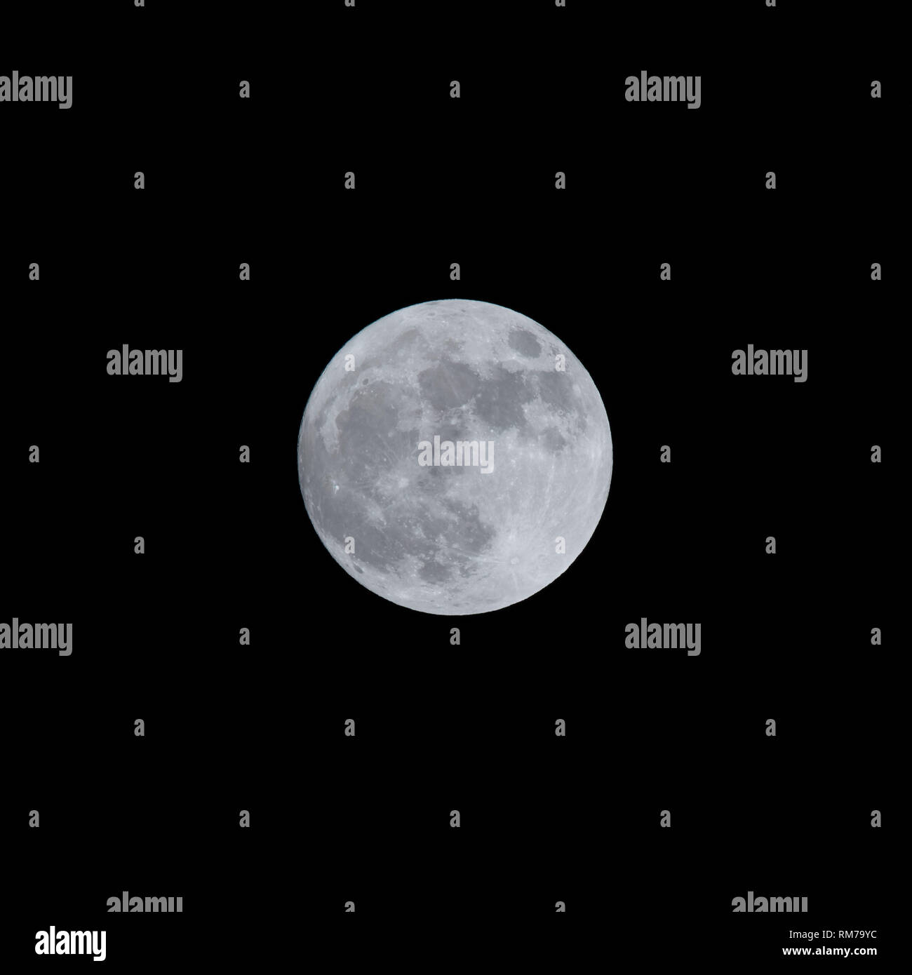 A big beautiful moon over Salcombe tonight Stock Photo - Alamy