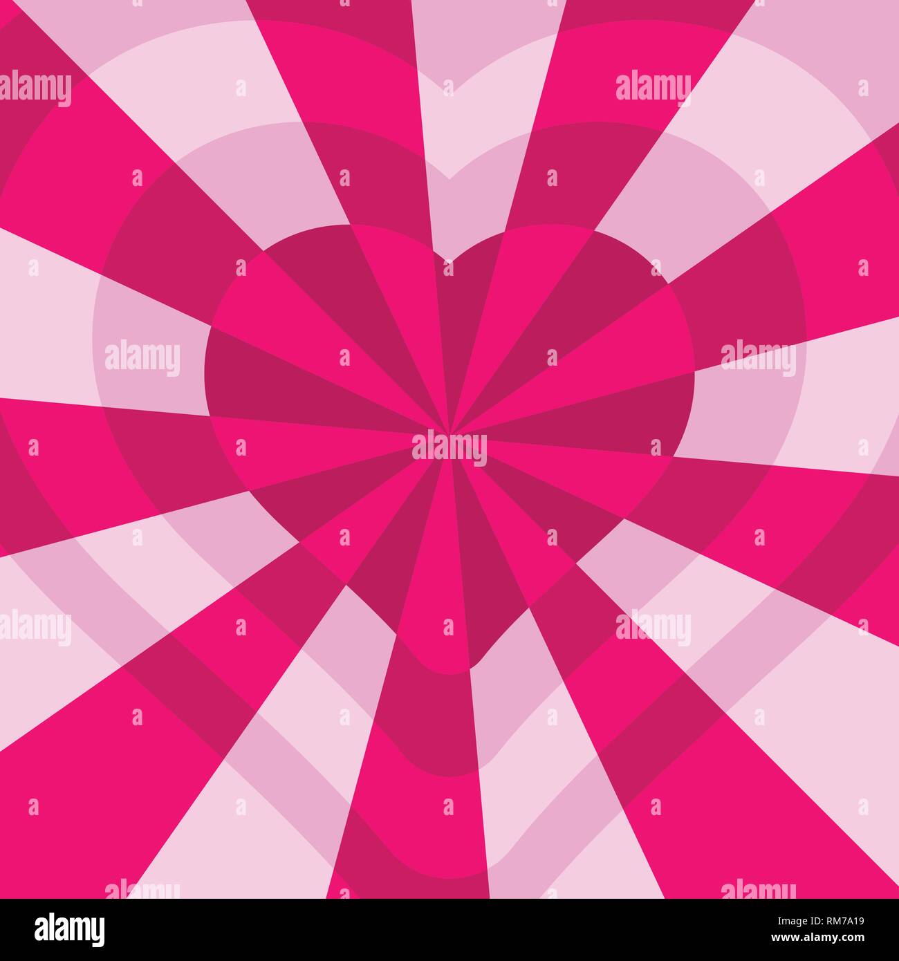Heart pattern radiation, concentration line, radial, pink valentine's ...