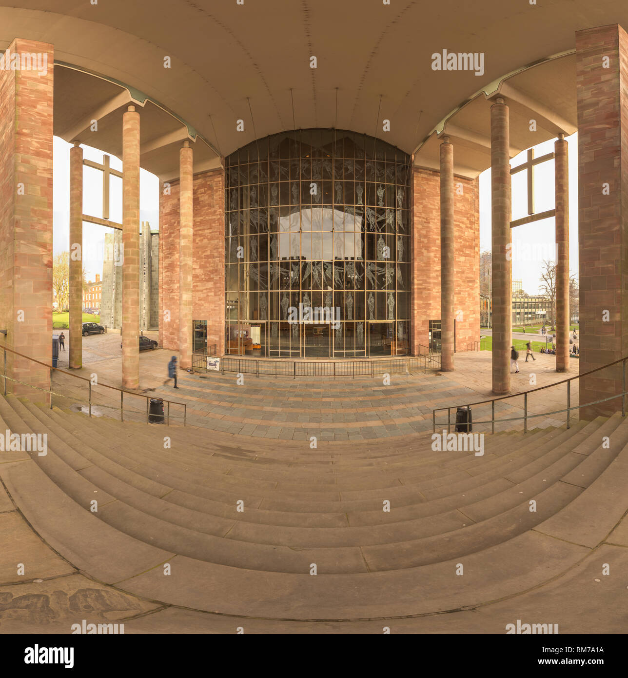 South window, with etchings of angels by John Hutton, at the new ...