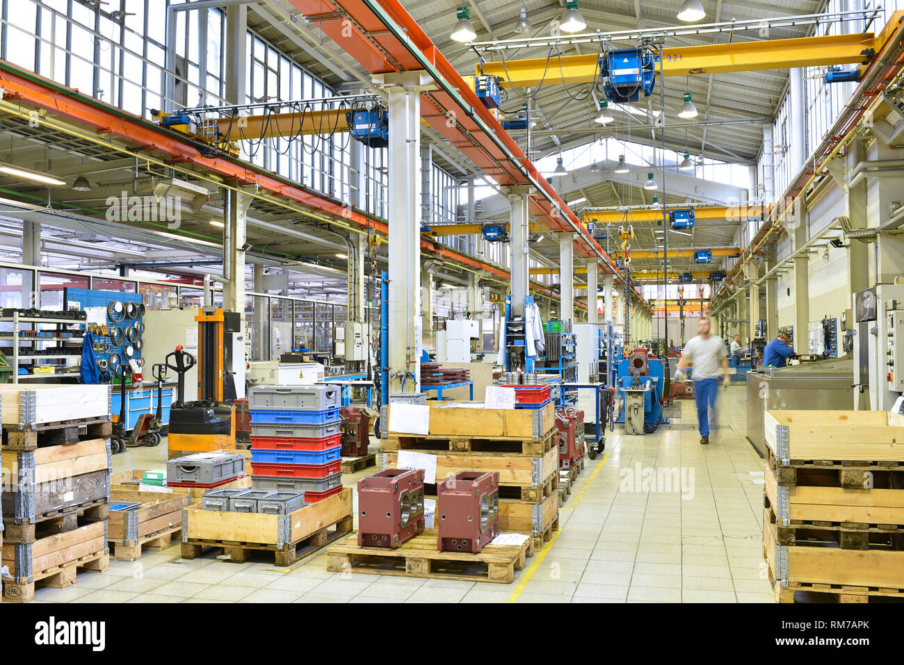 modern industrial factory for mechanical engineering - equipment and ...