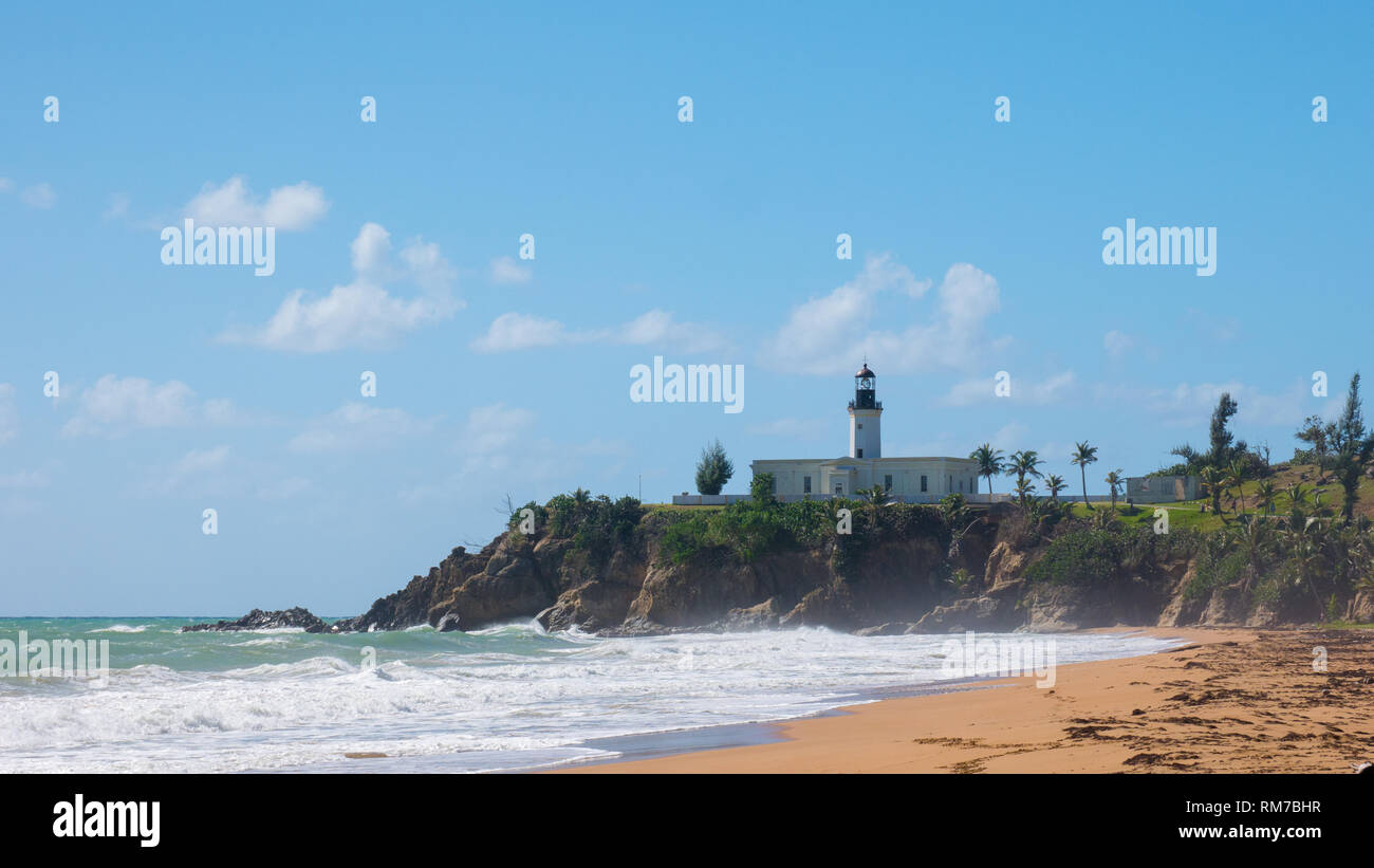Punta Tuna Lighthouse, Puerto Rico, Maunabo, Puerto Rico from the beach ...