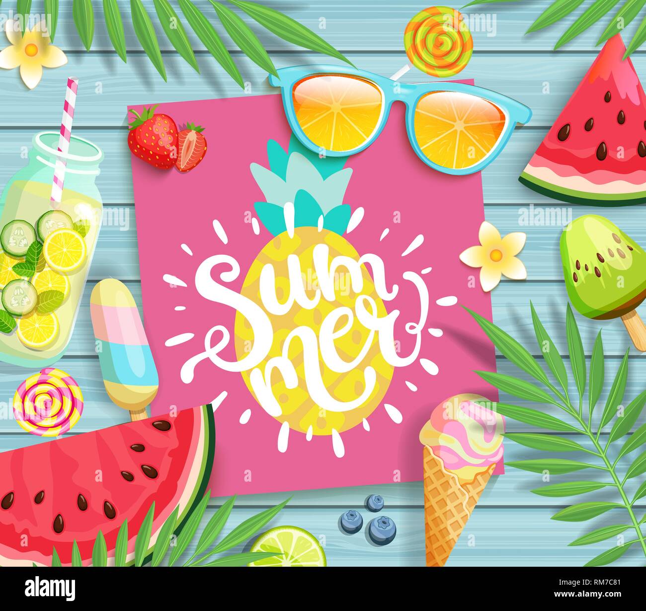 Summer 2019 Stock Vector Images - Alamy