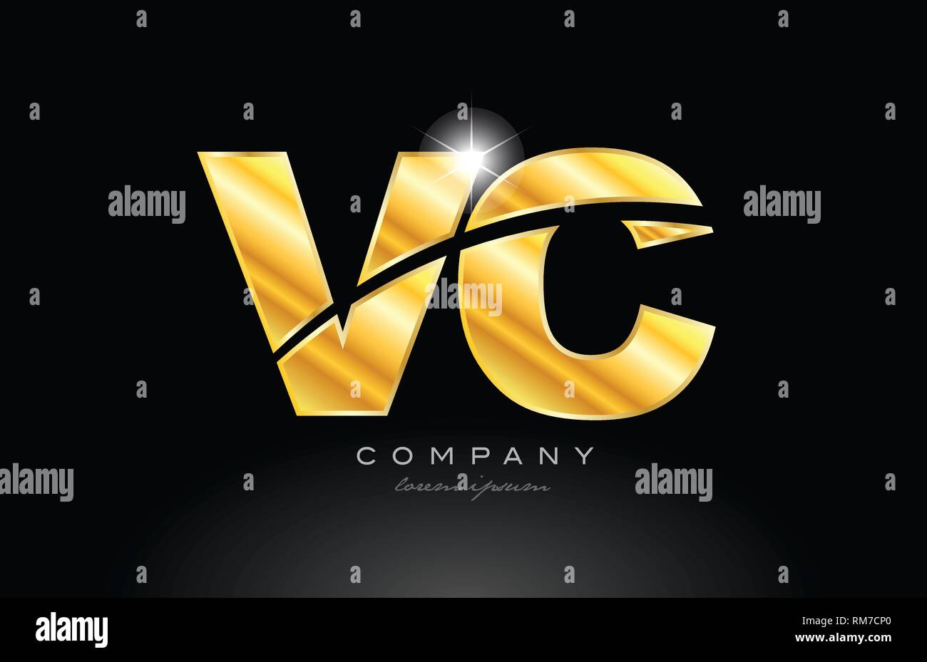 combination letter vc v c gold golden alphabet logo icon design with ... combination letter vc v c gold golden alphabet logo icon design with ...