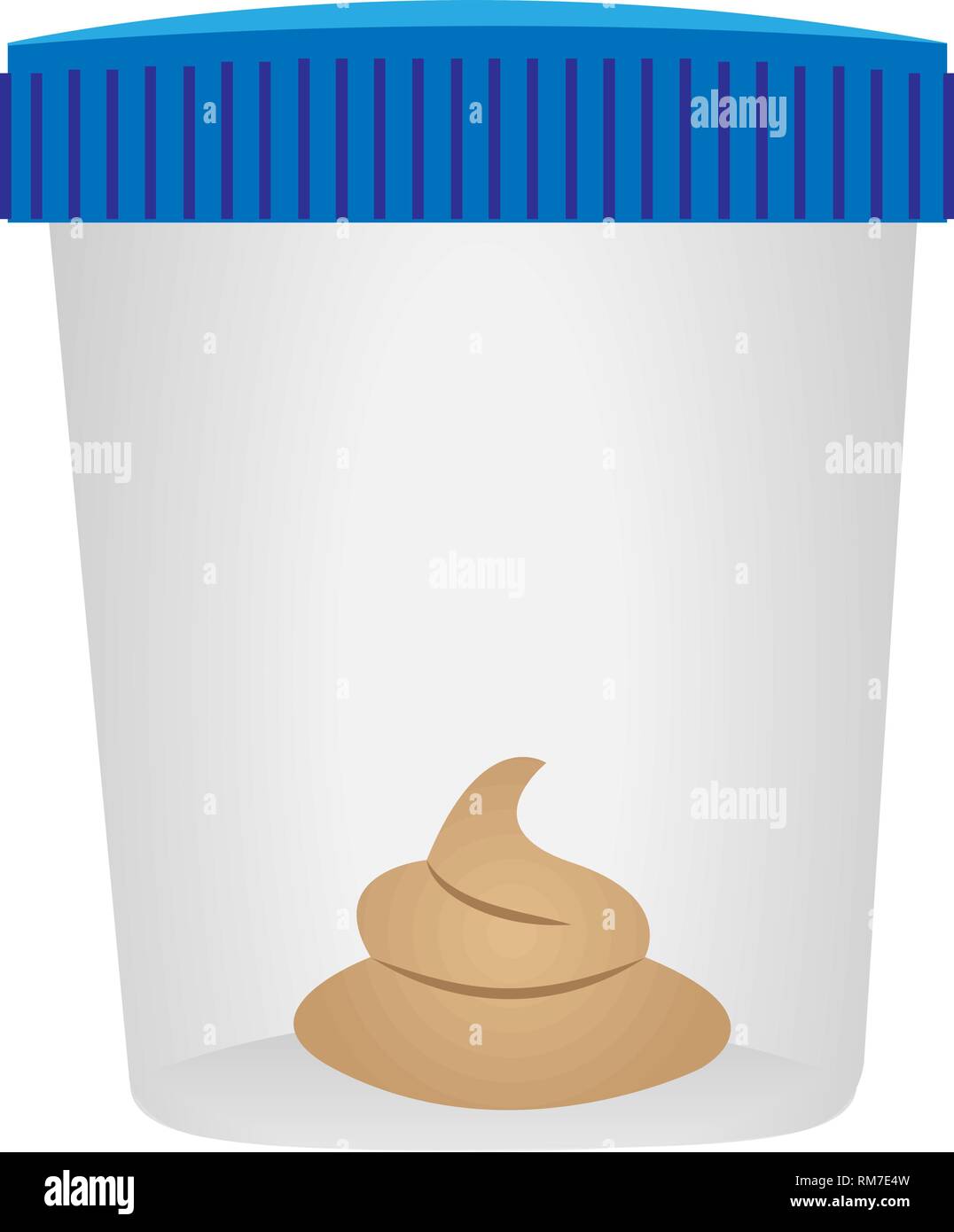 Stool test in a container. Medical analysis examination vector ...