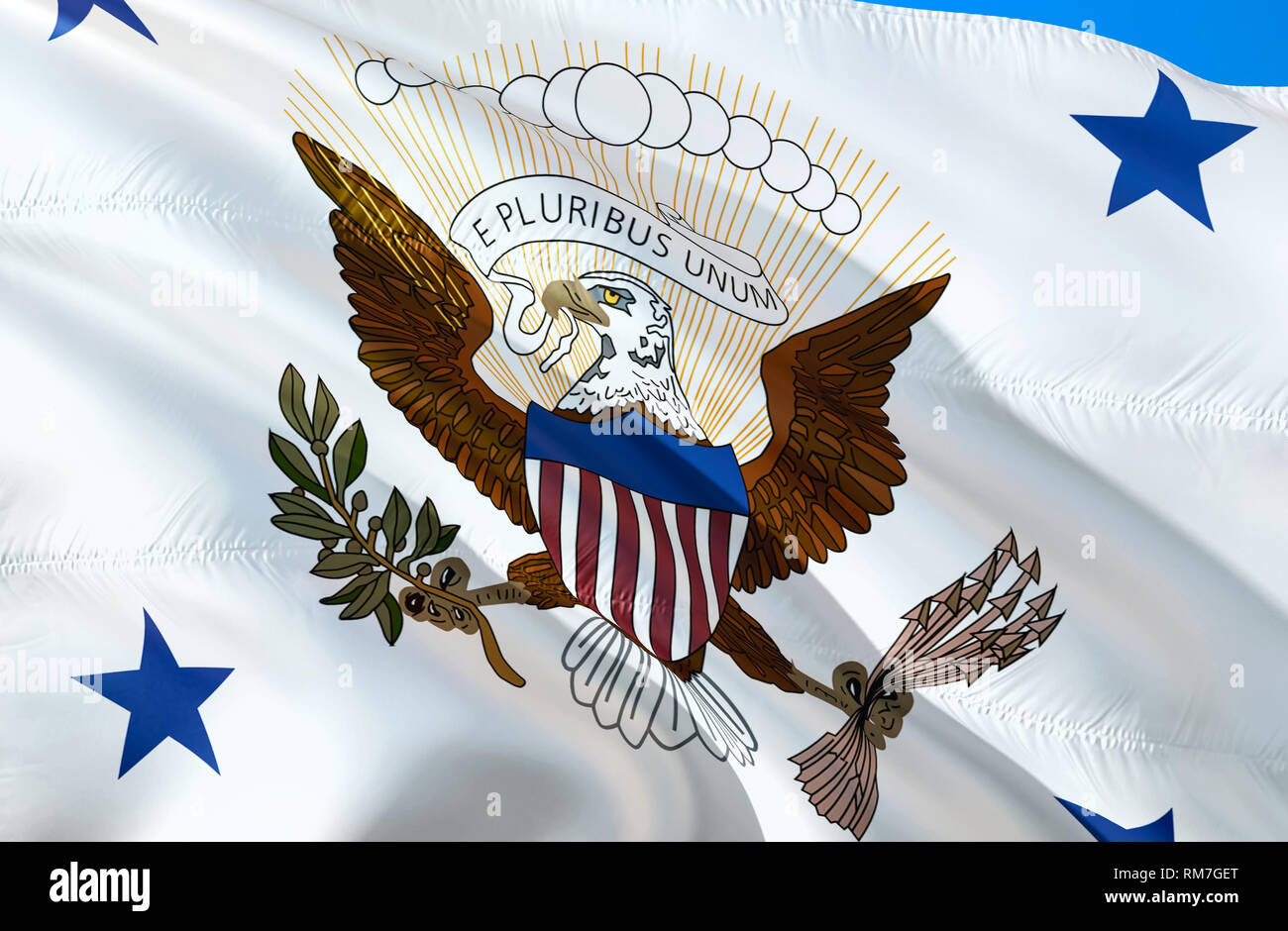 Vice President flag. 3D Waving flag design. The national symbol of USA ...