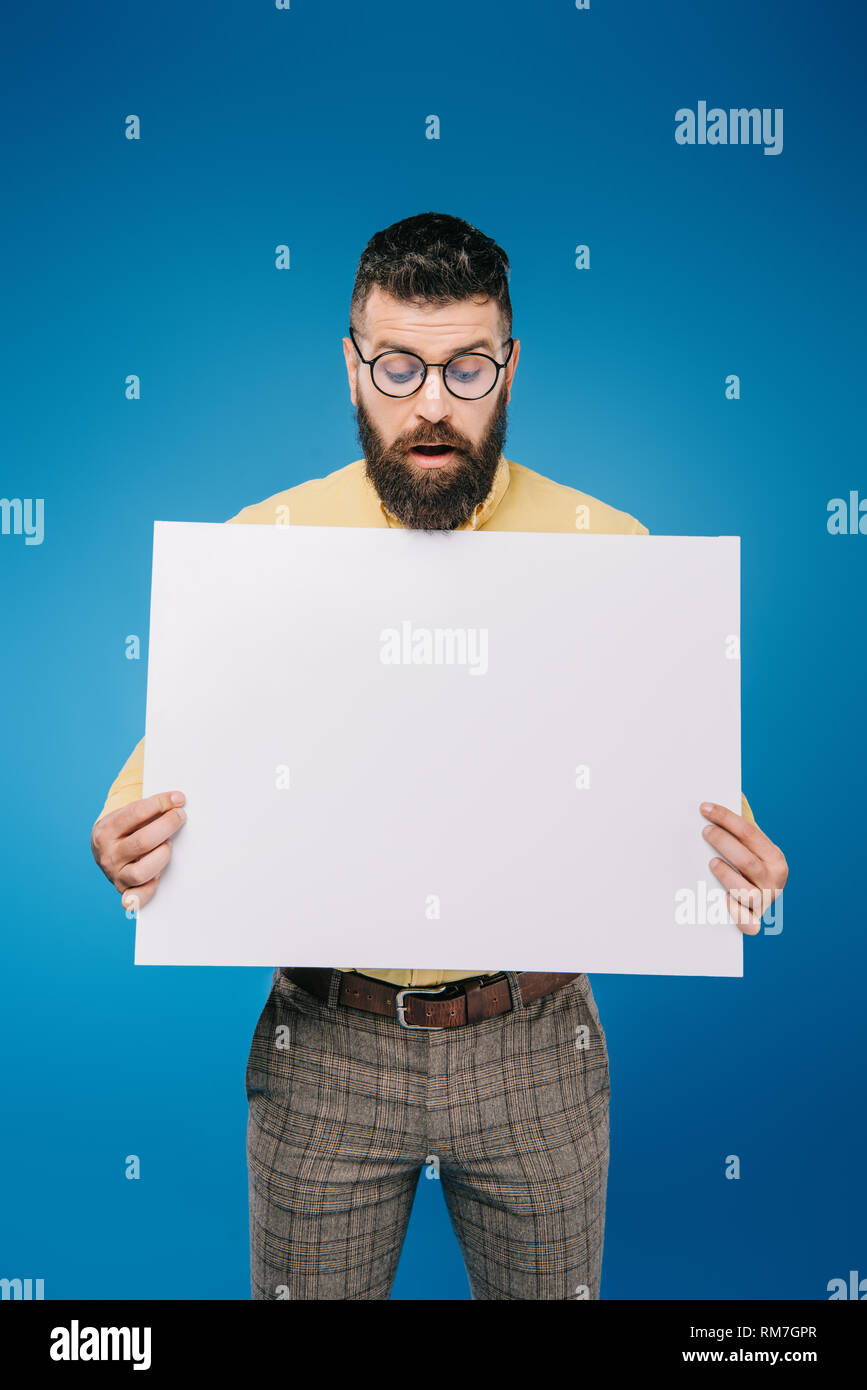 Man holding empty board hi-res stock photography and images - Alamy