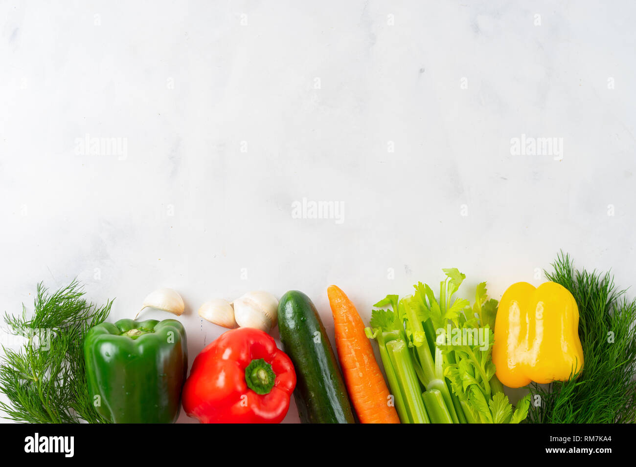 Fruits vegetables border hi-res stock photography and images - Alamy