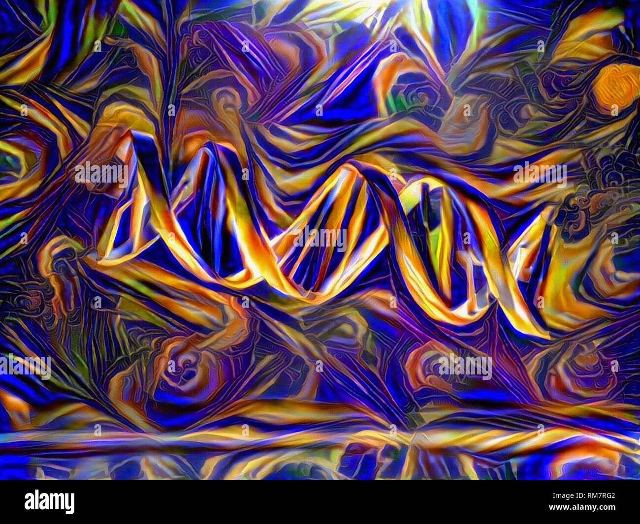 Vivid abstract painting. DNA strand Stock Photo - Alamy