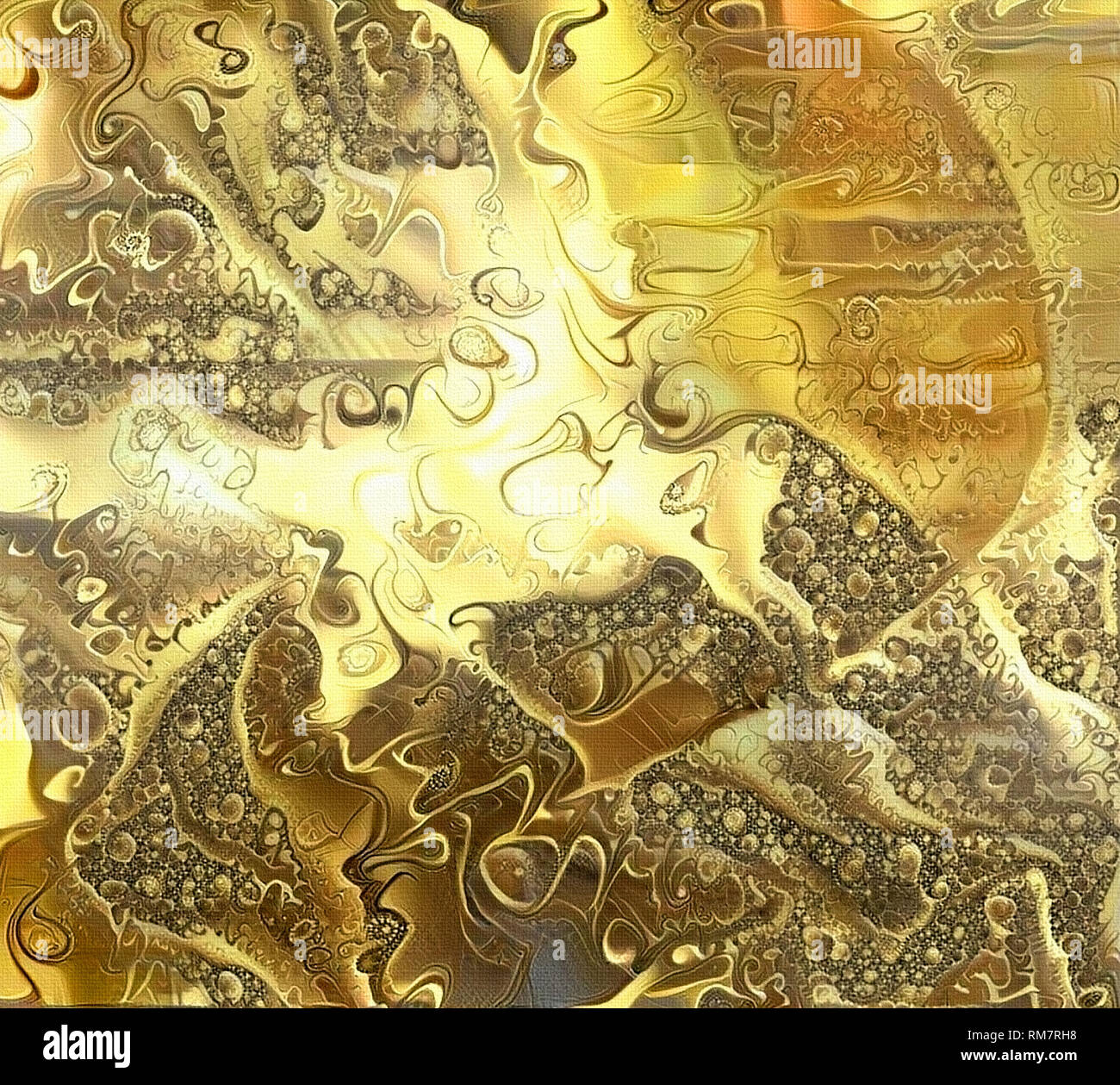 Abstract painting in colors of gold Stock Photo - Alamy