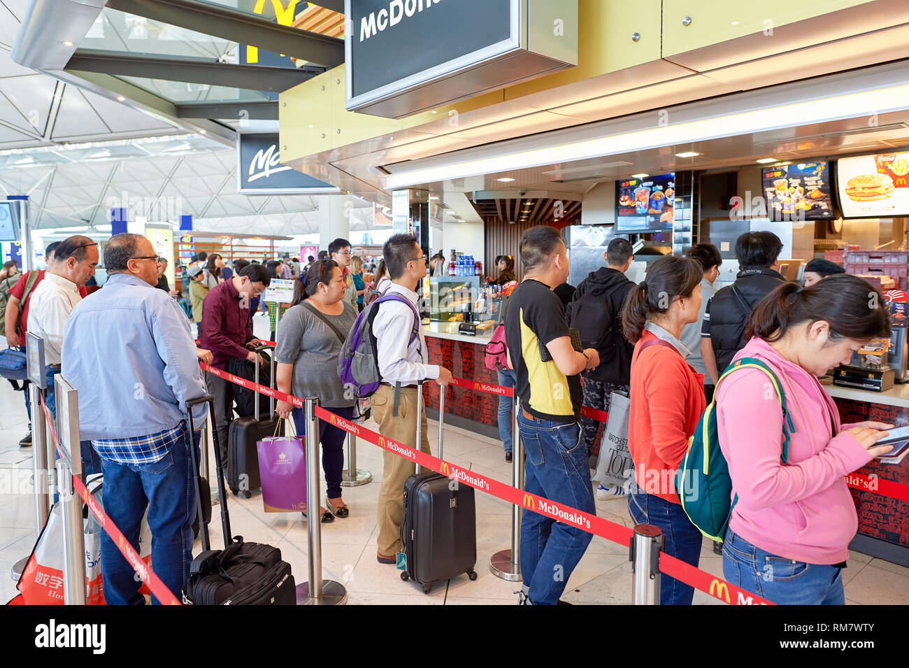 HONG KONG - NOVEMBER 03, 2015: McDonald's in Hong Kong International ...