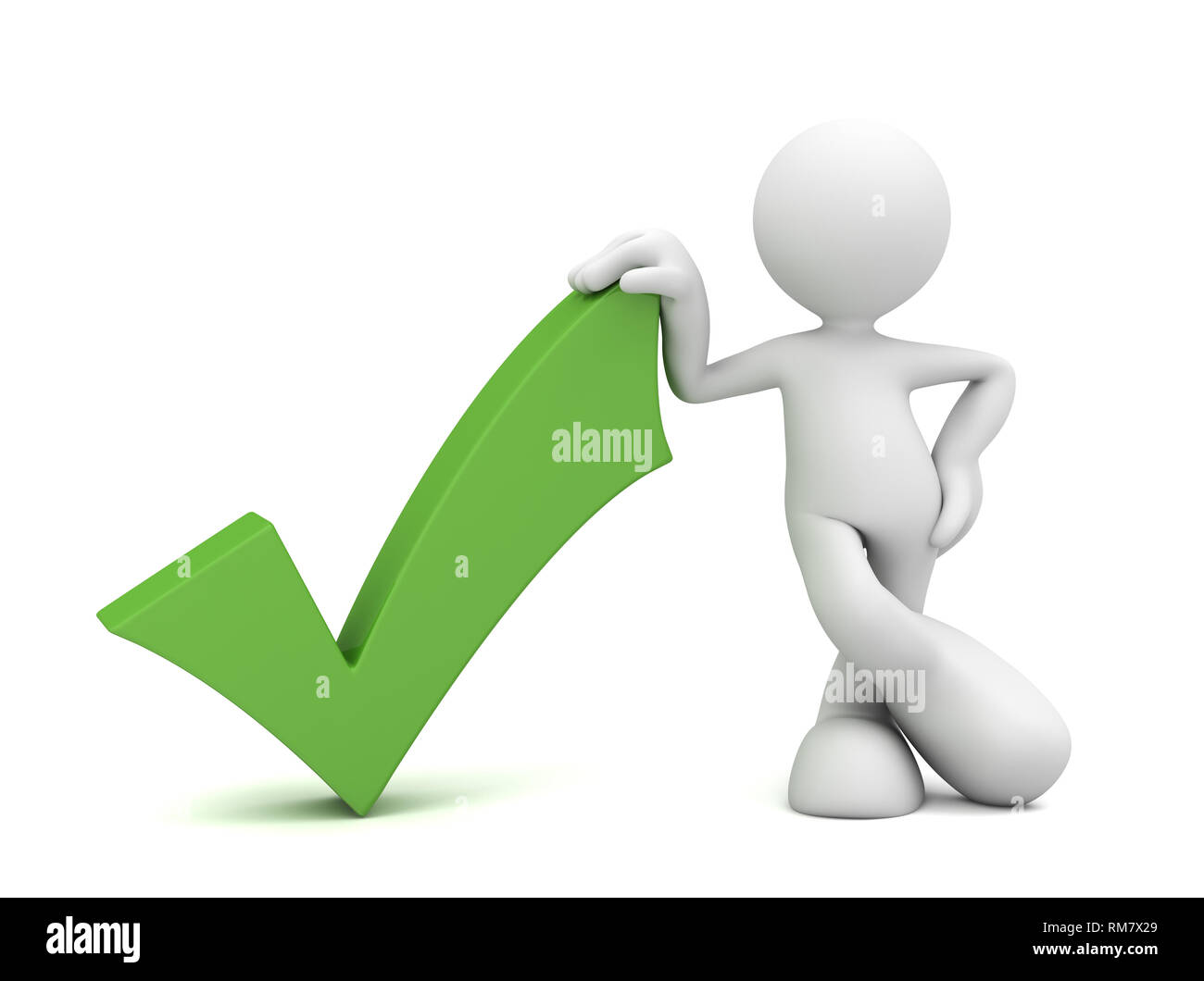 3d man check mark hi-res stock photography and images - Alamy