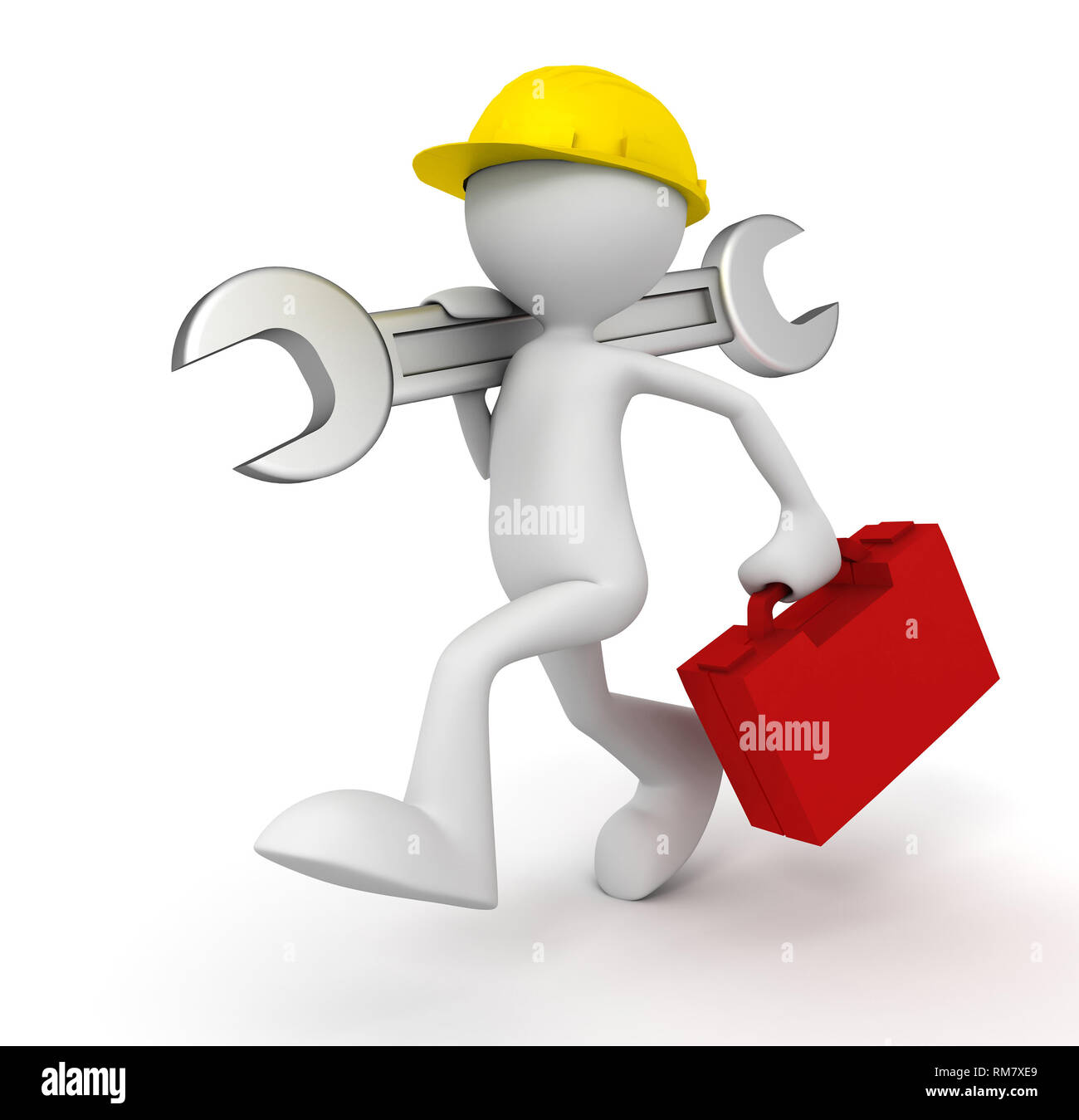 3d White People Mechanic Isolated Stock Photos & 3d White People ...