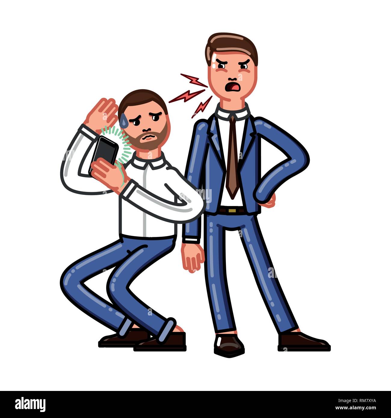 Sketch office workers. Vector illustration EPS 10 Stock Vector Image ...