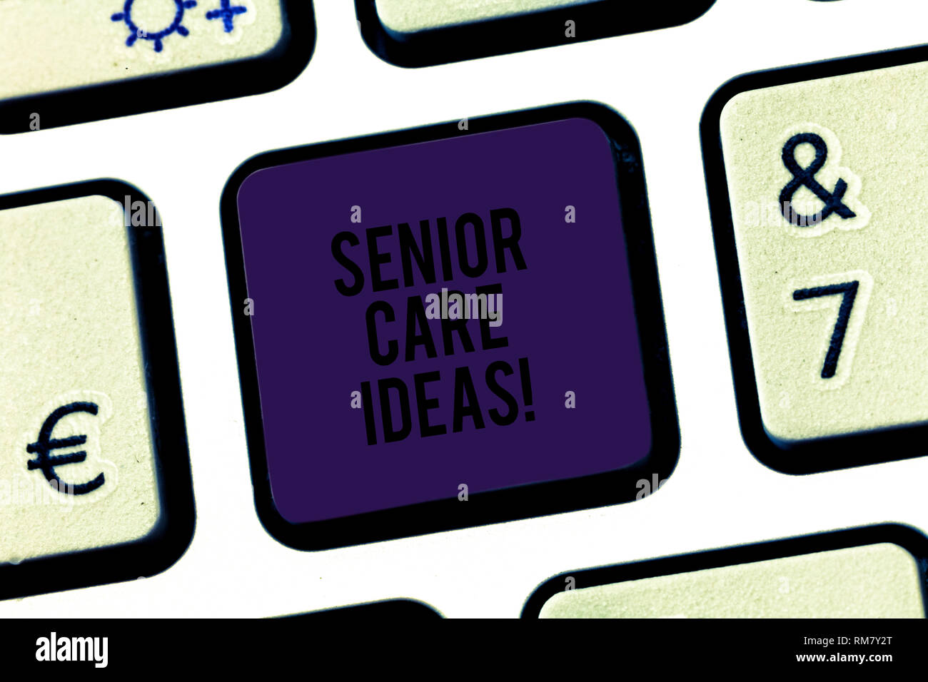Text sign showing Senior Care Ideas. Conceptual photo encompasses any ...