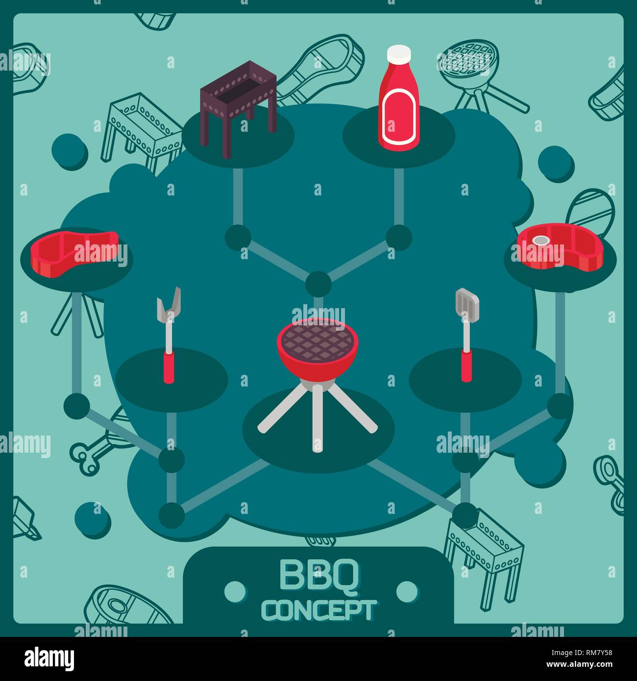 Bbqbackground Stock Vector Images - Alamy