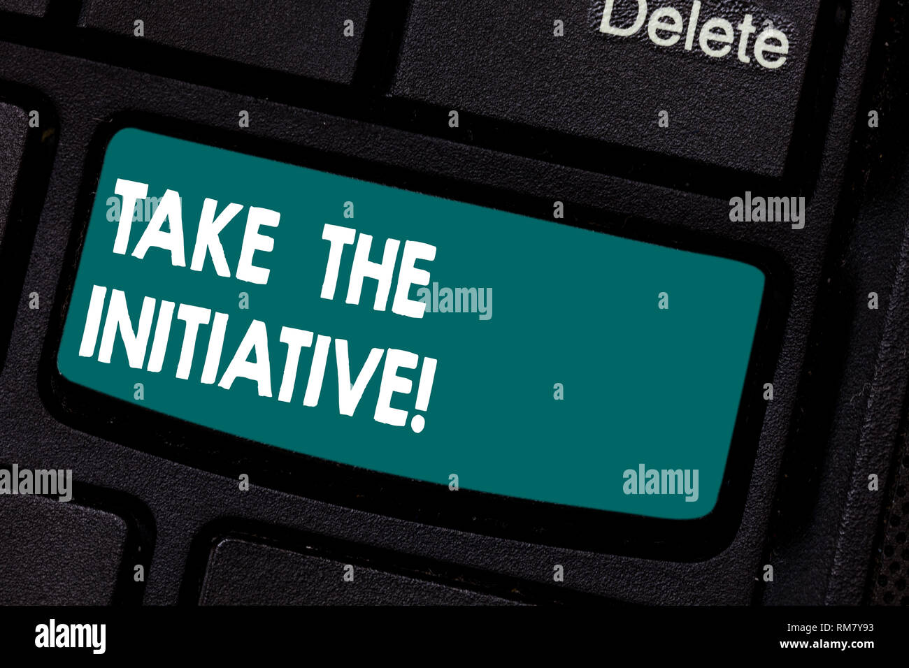 Conceptual hand writing showing Take The Initiative. Business photo ...