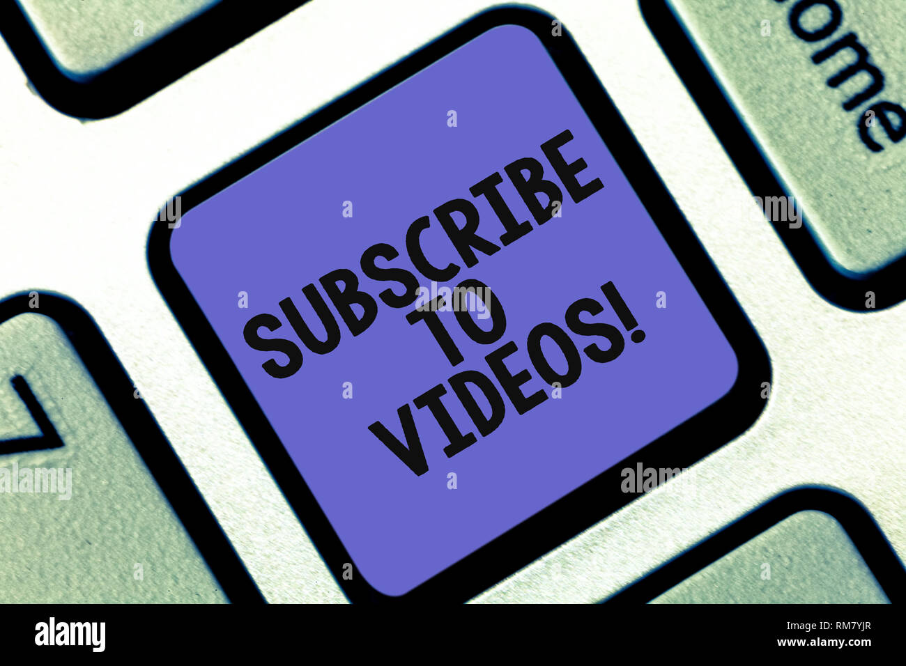 Conceptual hand writing showing Subscribe To Videos. Business photo ...