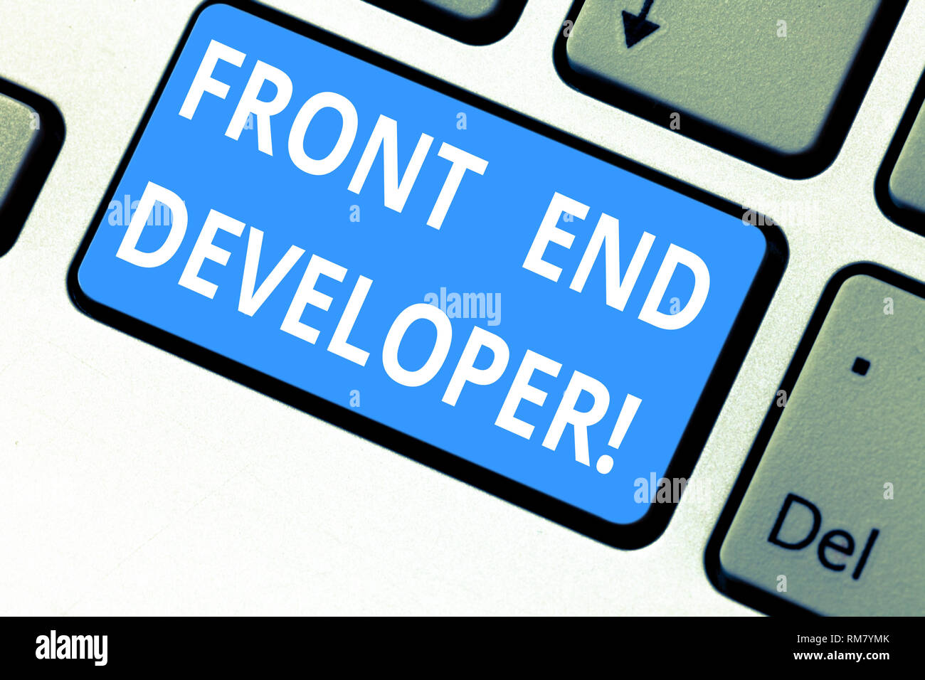 Text sign showing Front End Developer. Conceptual photo computer ... Text sign showing Front End Developer. Conceptual photo computer ...