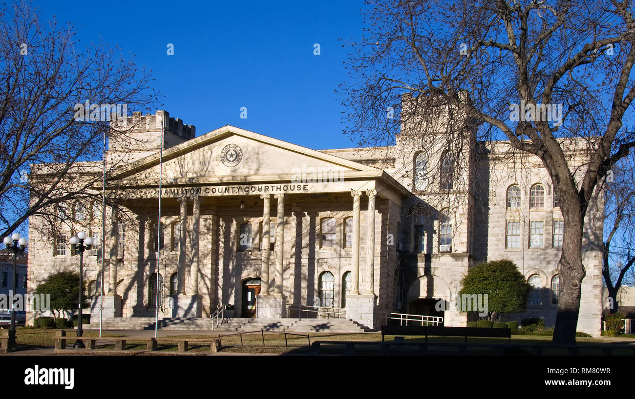 Hamilton County Courthouse - Hamilton, Texas Stock Photo - Alamy