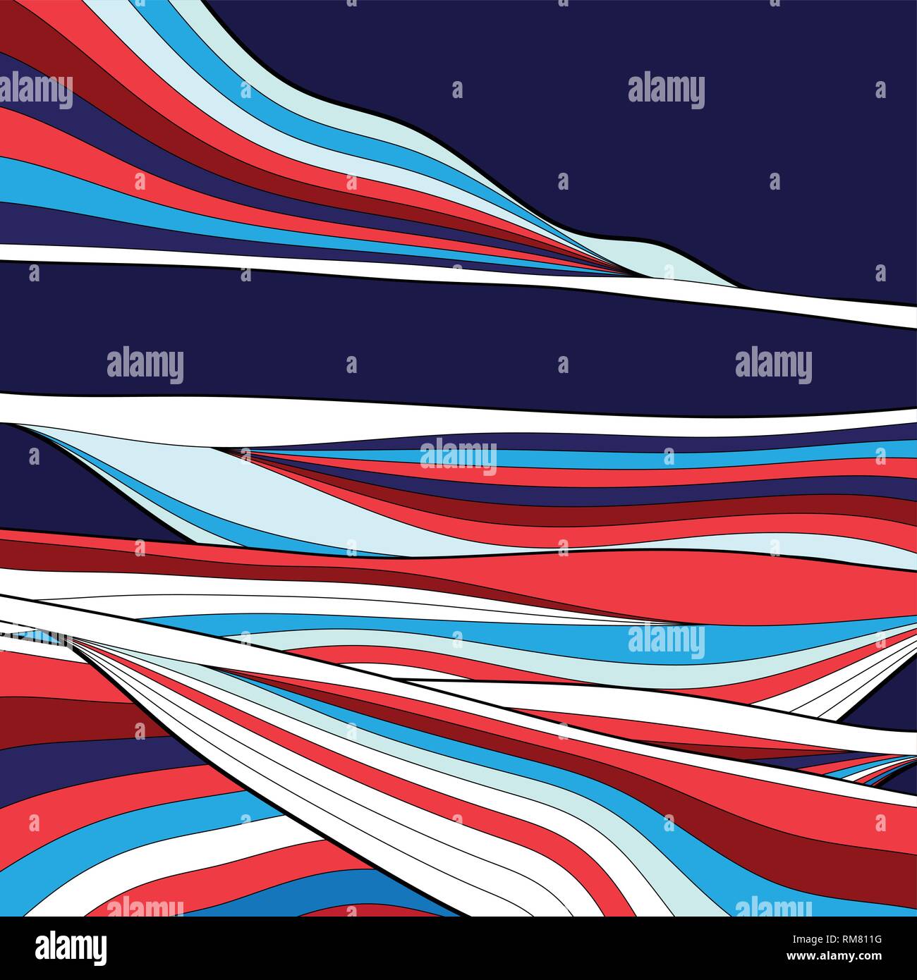 Colorful abstract background with a dynamic simt contour waves Stock ...