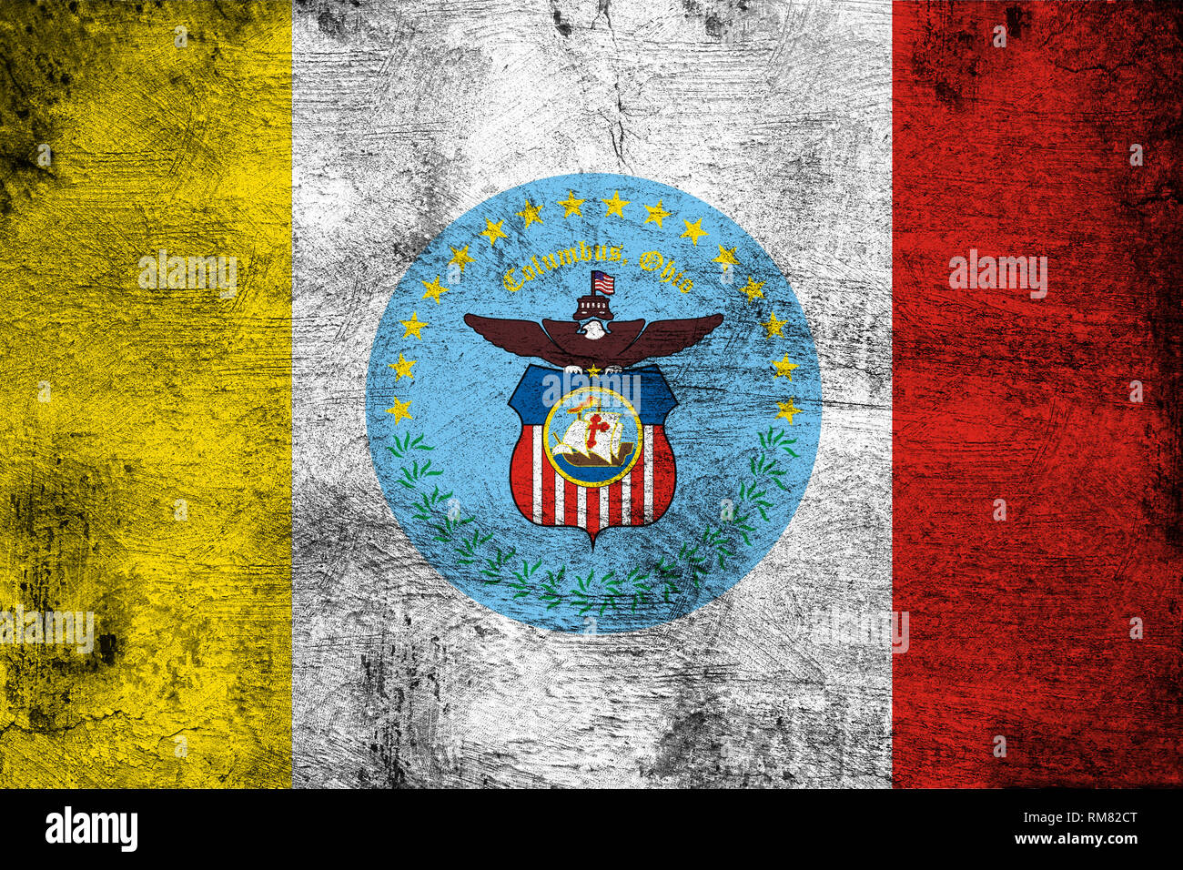 Columbus Ohio grunge and dirty flag illustration. Perfect for ...