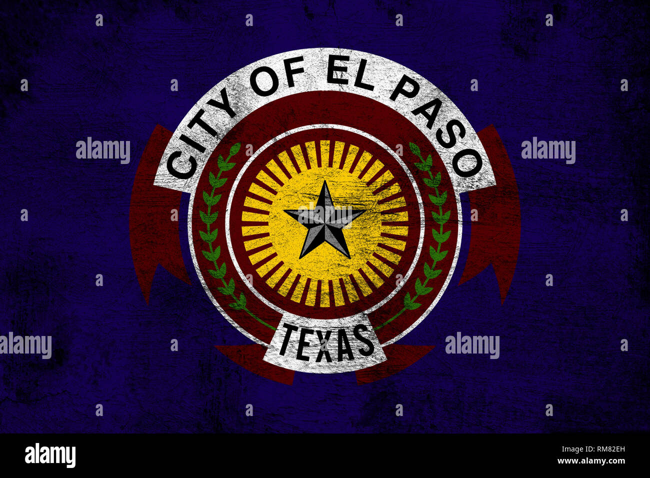 El Paso Texas grunge and dirty flag illustration. Perfect for ...