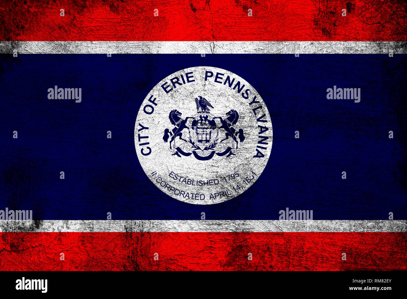 Erie Pennsylvania grunge and dirty flag illustration. Perfect for ...