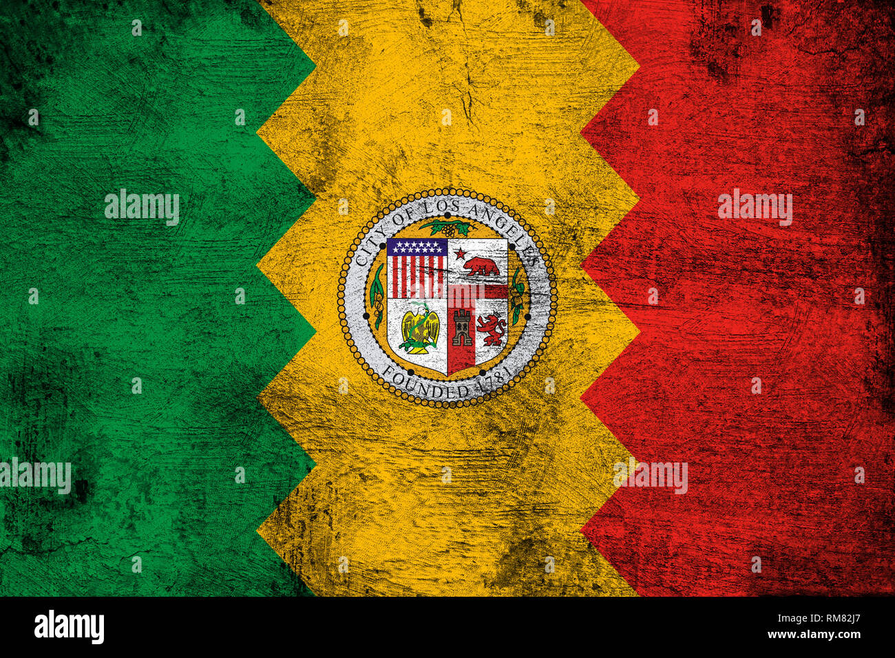 Los Angeles California grunge and dirty flag illustration. Perfect for ...