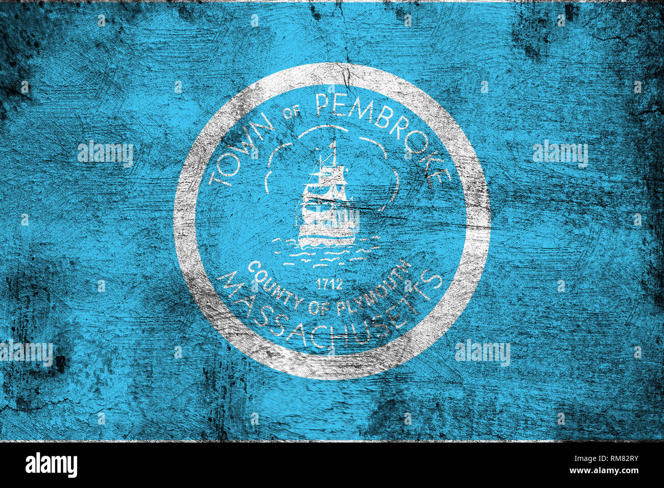 Pembroke grunge and dirty flag illustration. Perfect for background or ...