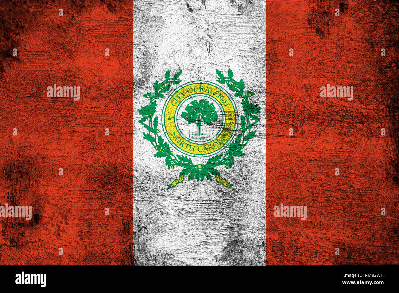 Raleigh grunge and dirty flag illustration. Perfect for background or ...