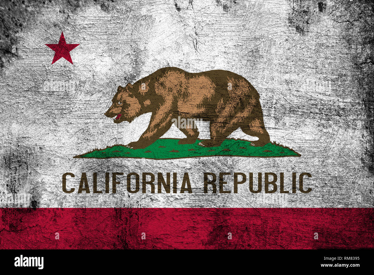 California grunge and dirty flag illustration. Perfect for background ...