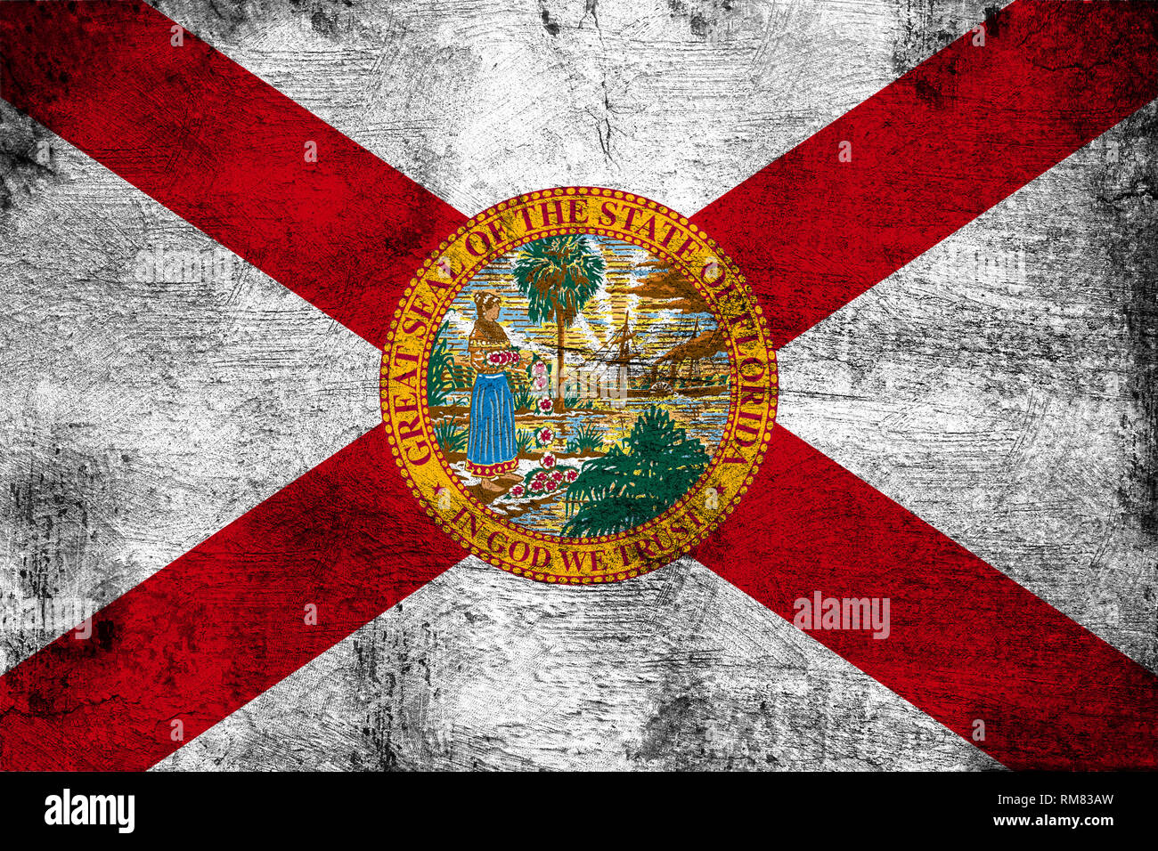 Florida grunge and dirty flag illustration. Perfect for background or ...