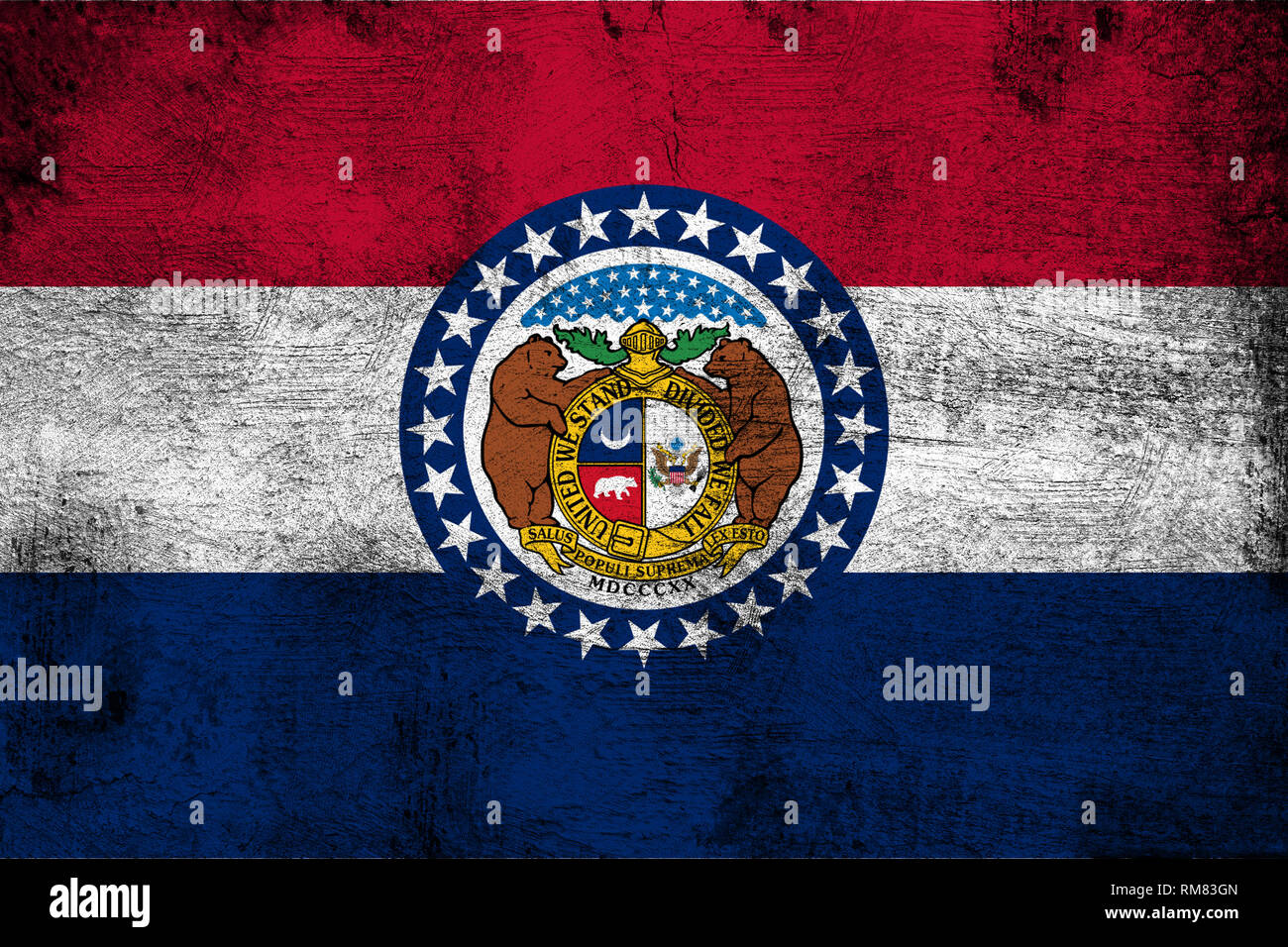 Missouri grunge and dirty flag illustration. Perfect for background or ...