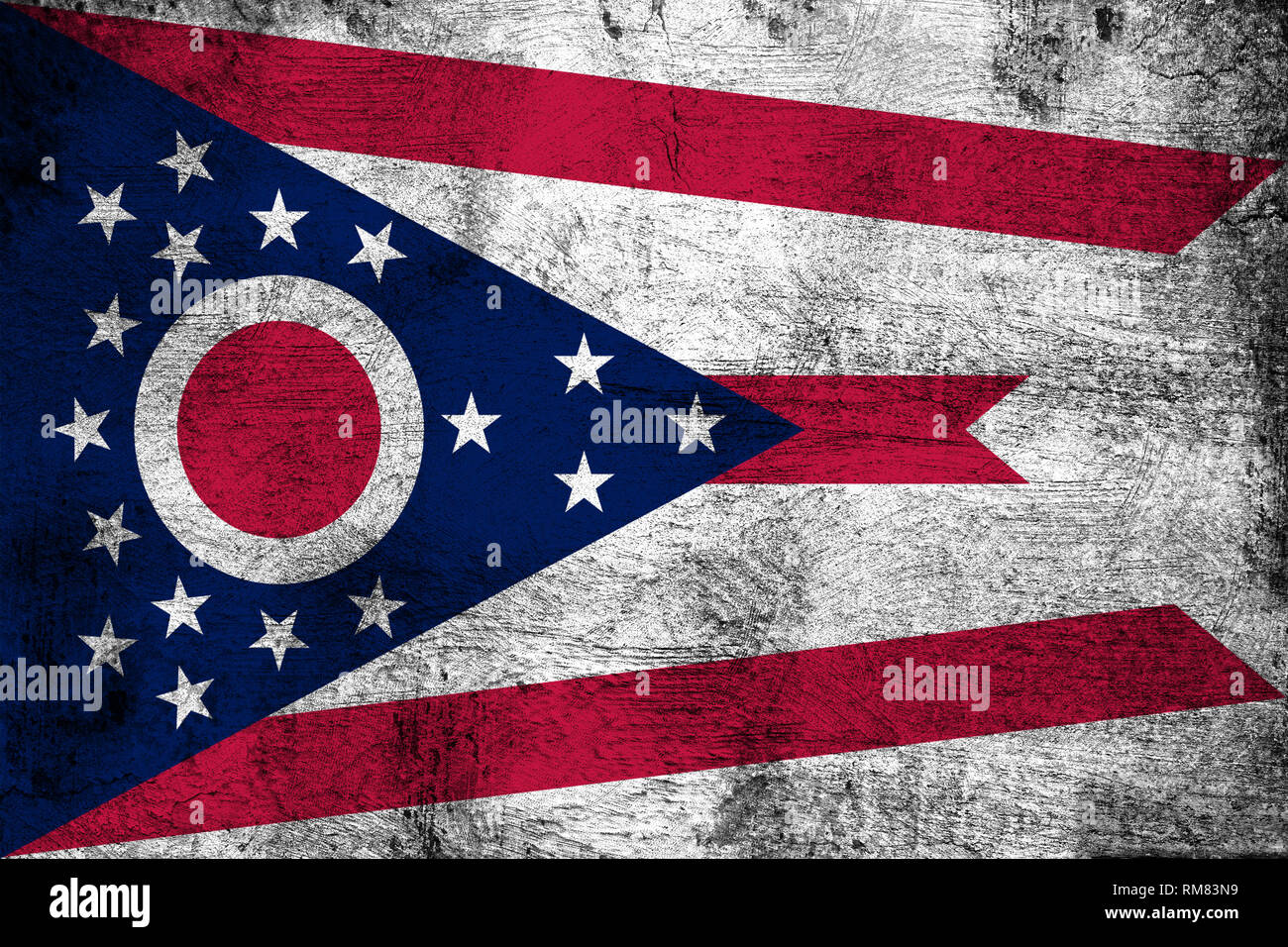 Ohio grunge and dirty flag illustration. Perfect for background or ...
