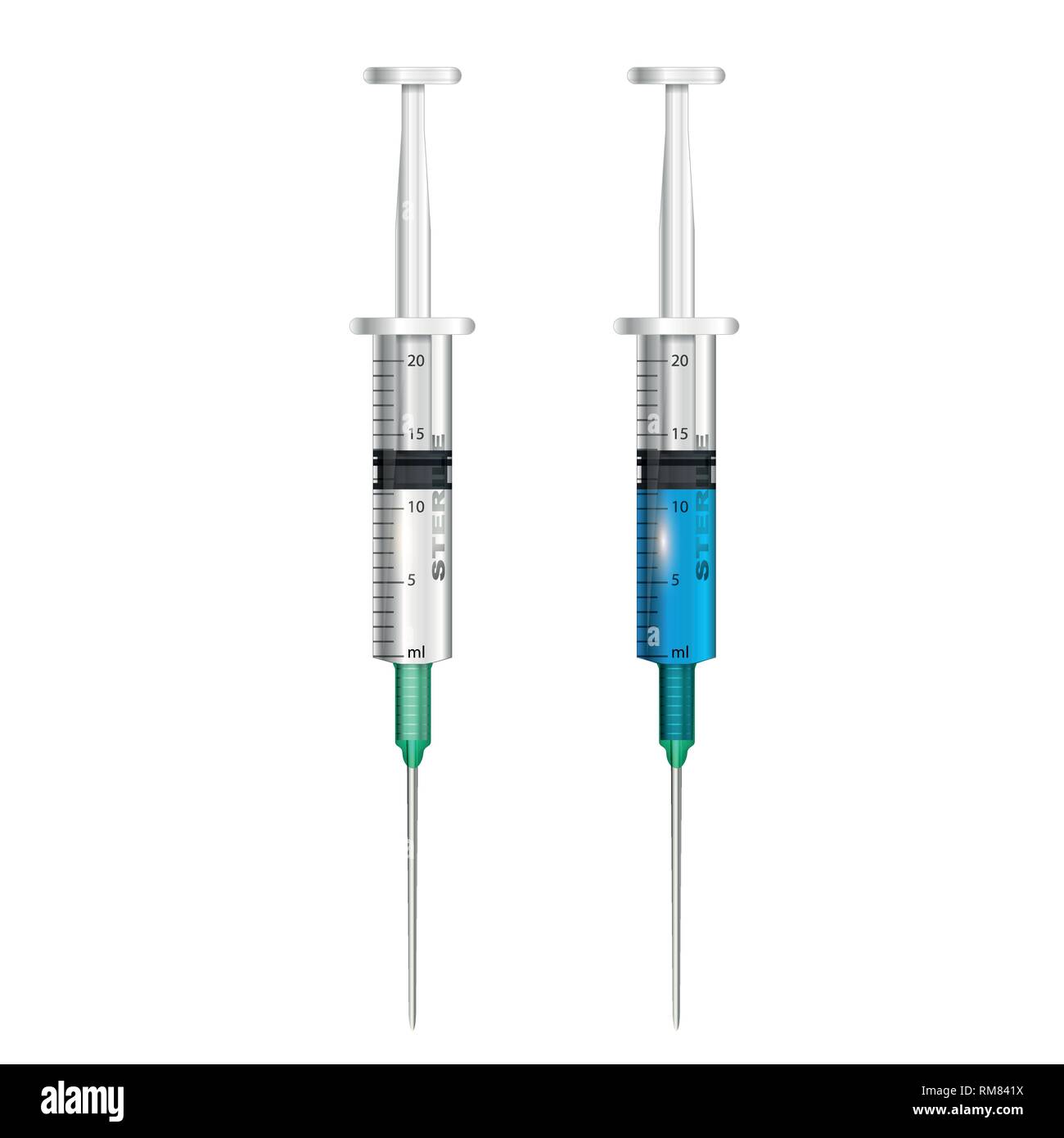 Medical set syringe injection Stock Vector Images - Alamy