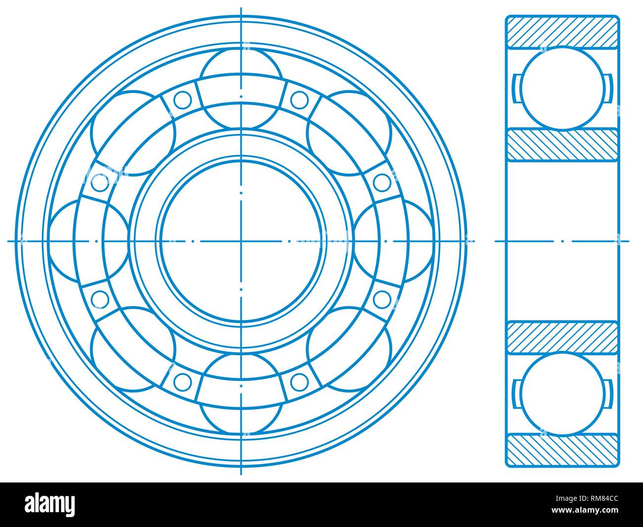 Illustration of the contour ball bearing design Stock Vector Image ...