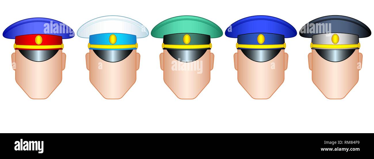 Service cap Stock Vector Images - Alamy