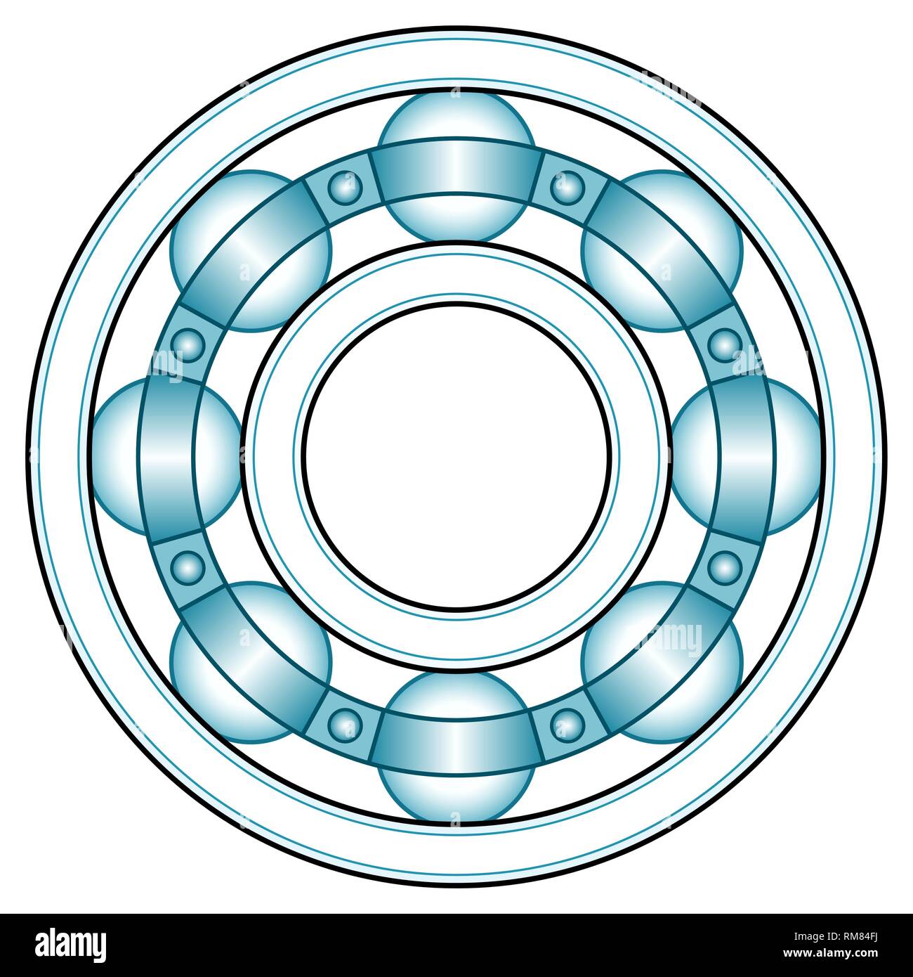 Illustration of the ball bearing front view design Stock Vector Image ...